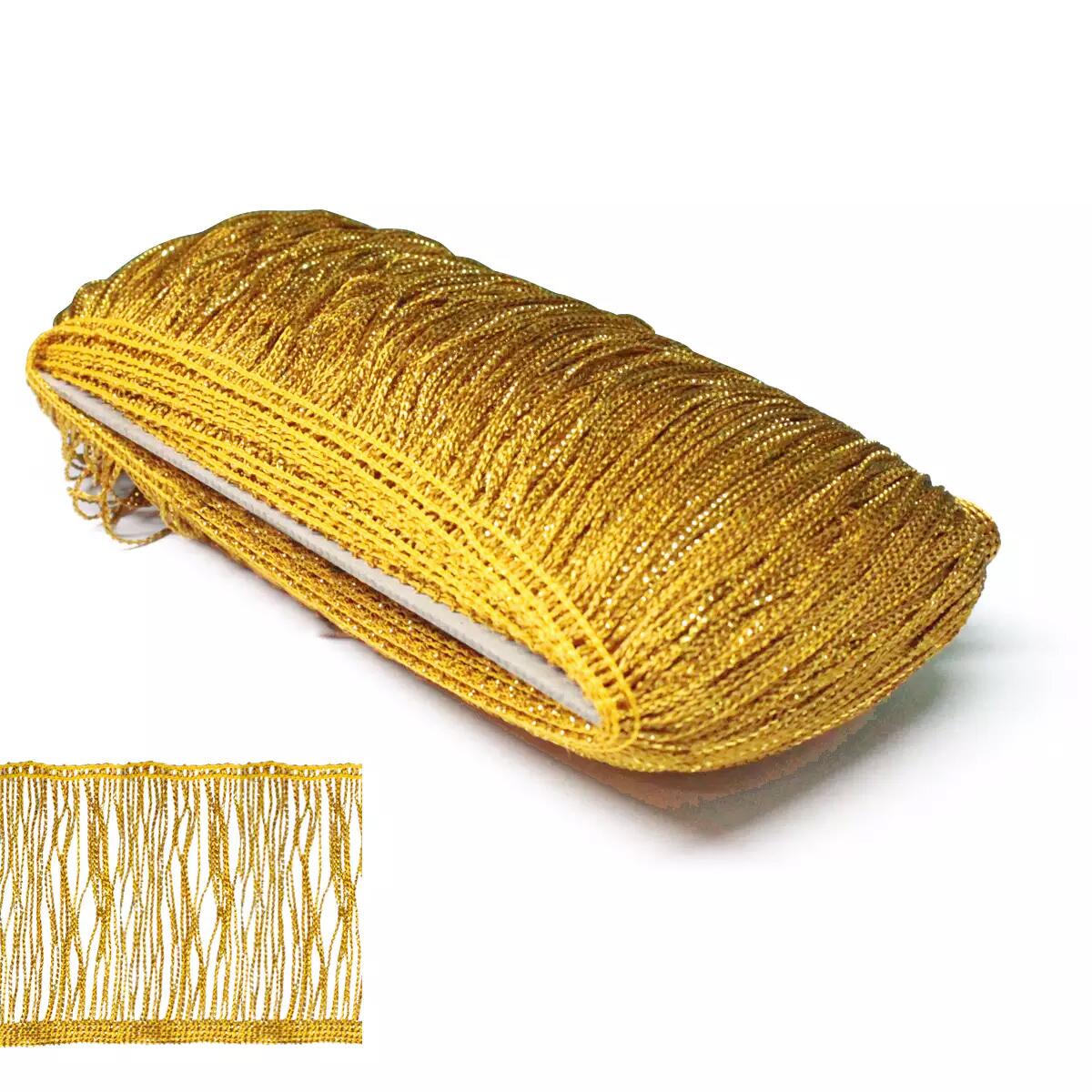 Franja Metalizada 7703/P Ouro São José 10cm 10m - 017929